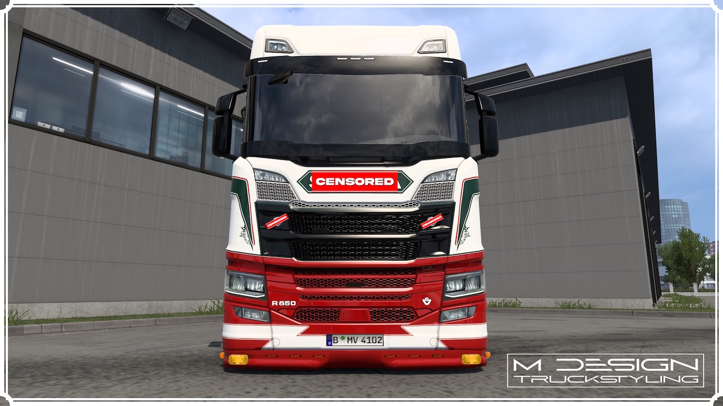 SCANIA NG S&R | FRONT SPLITTER WITH SLOTS - M Design Truckstyling